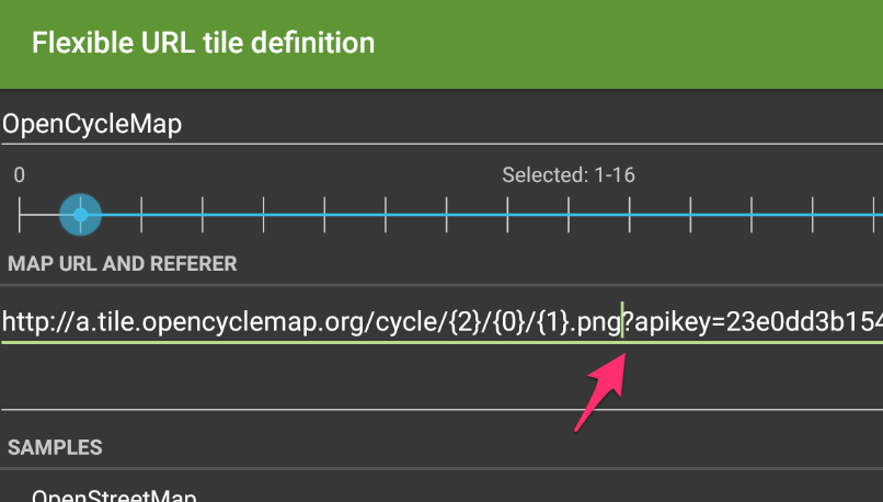 OpenCycleMap API KEY REQUIRED - MyTrails